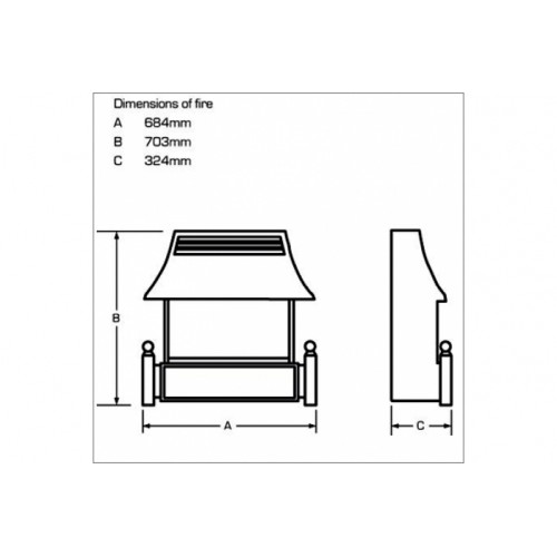 Flavel Renoir High Efficiency Outset Gas Fire